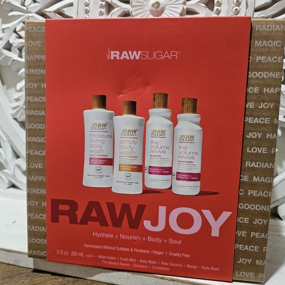Bath & Body | New Raw Sugar Raw Joy Shampoo Conditioner Body Wash Set ...
